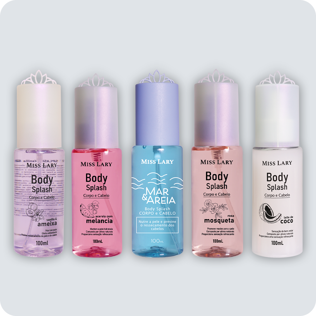 Kit 5 Body Splash - Versão 3 - Miss Lary Cosméticos Veganos