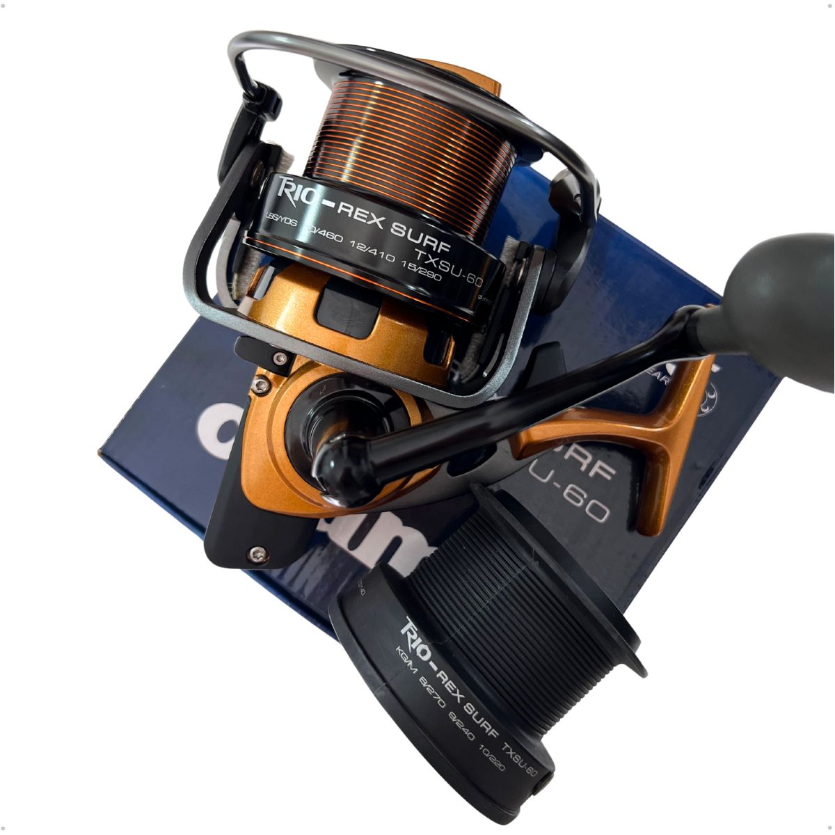 Molinete Okuma Long Cast Trio Rex Surf TXSU 60 Marinizado - Aventurar