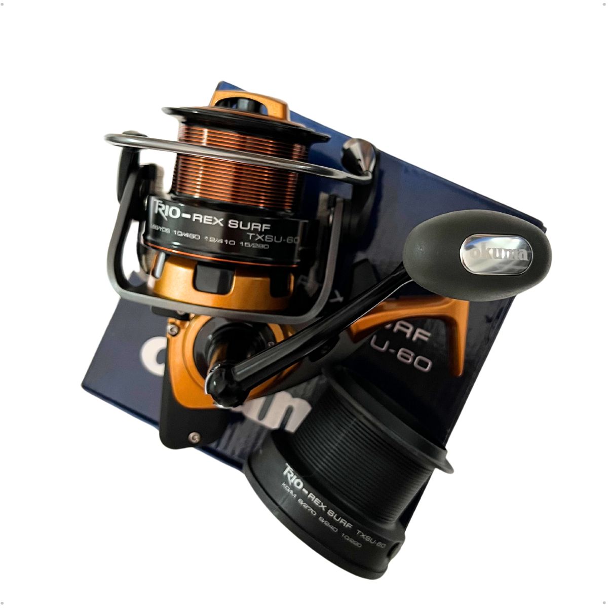 Molinete Okuma Long Cast Trio Rex Surf TXSU 60 Marinizado - Aventurar