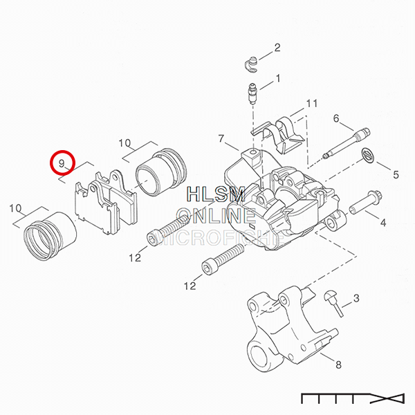 Pastilha de Freio Sinterizada Traseira- Sportster c/ ABS 2014 - 2020 ...