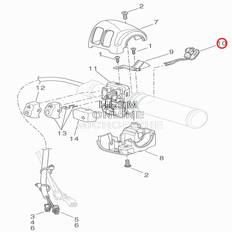 Interruptor Freio Dianteiro Dyna 12 à 17 / Softail 12 à 24 / Sportster ...