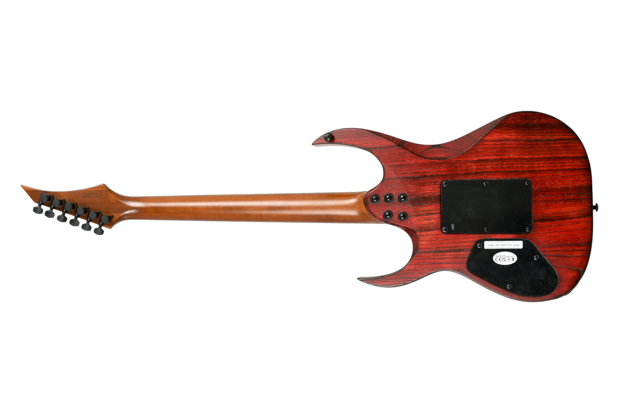 (Chop Shop) Guitarra elétrica 6c Solar AB1.6FR Pyro Rojo hardcase ...