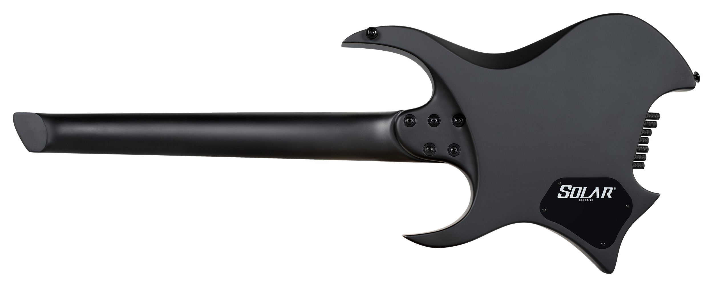 Guitarra elétrica 7c Solar H2.7C headless preto carbono - Norris ...