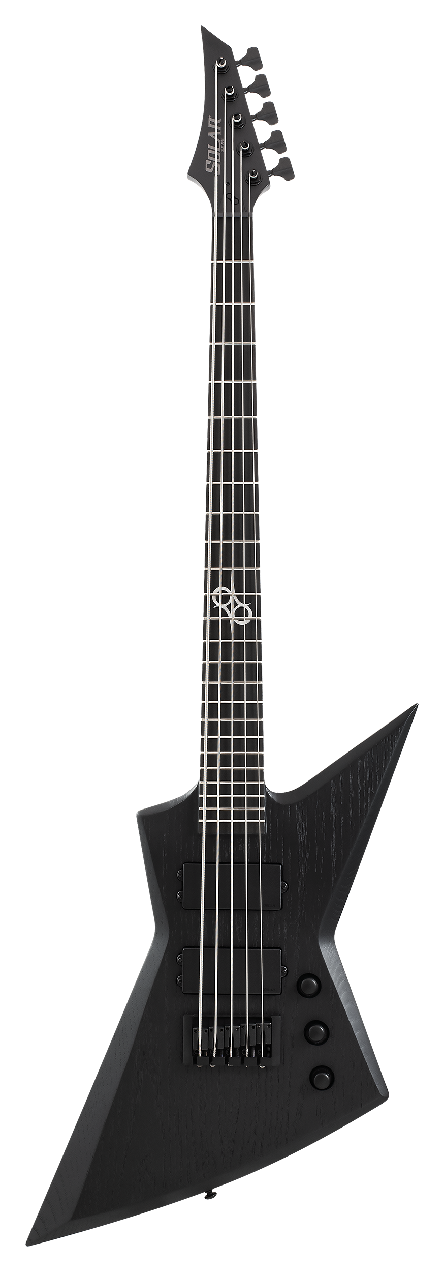 Contrabaixo elétrico 5 cordas Solar modelo E2.5BOP Preto Open Pore ...