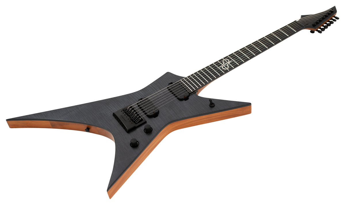 Guitarra elétrica 7 cordas Solar XF1.7FB+ Flame Black Matte Evertune - Norris Imports: Solar ...