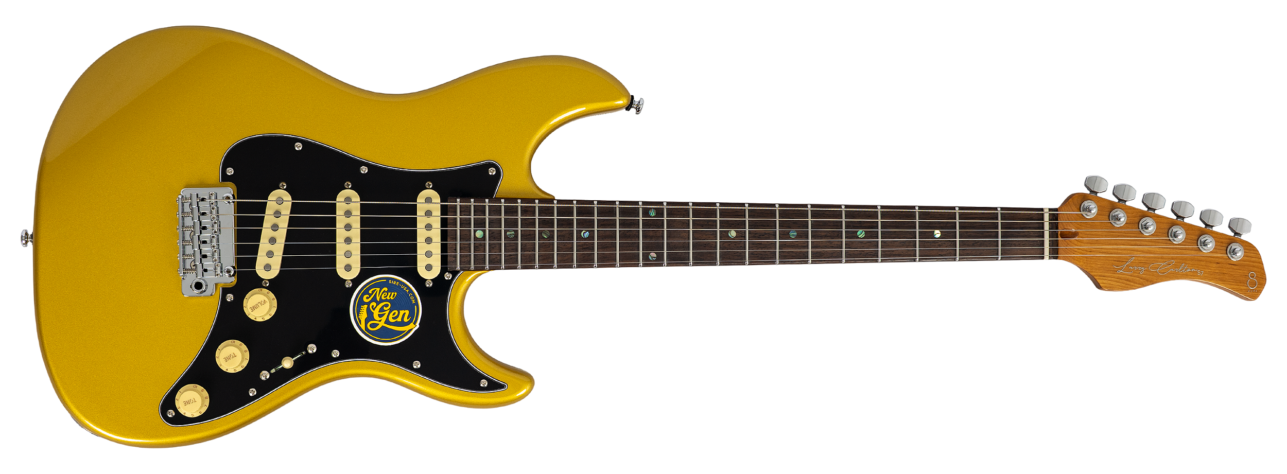 Guitarra elétrica 6c Sire Larry Carlton S7 SSS New Gen Metallic Gold - Norris Imports: Solar ...