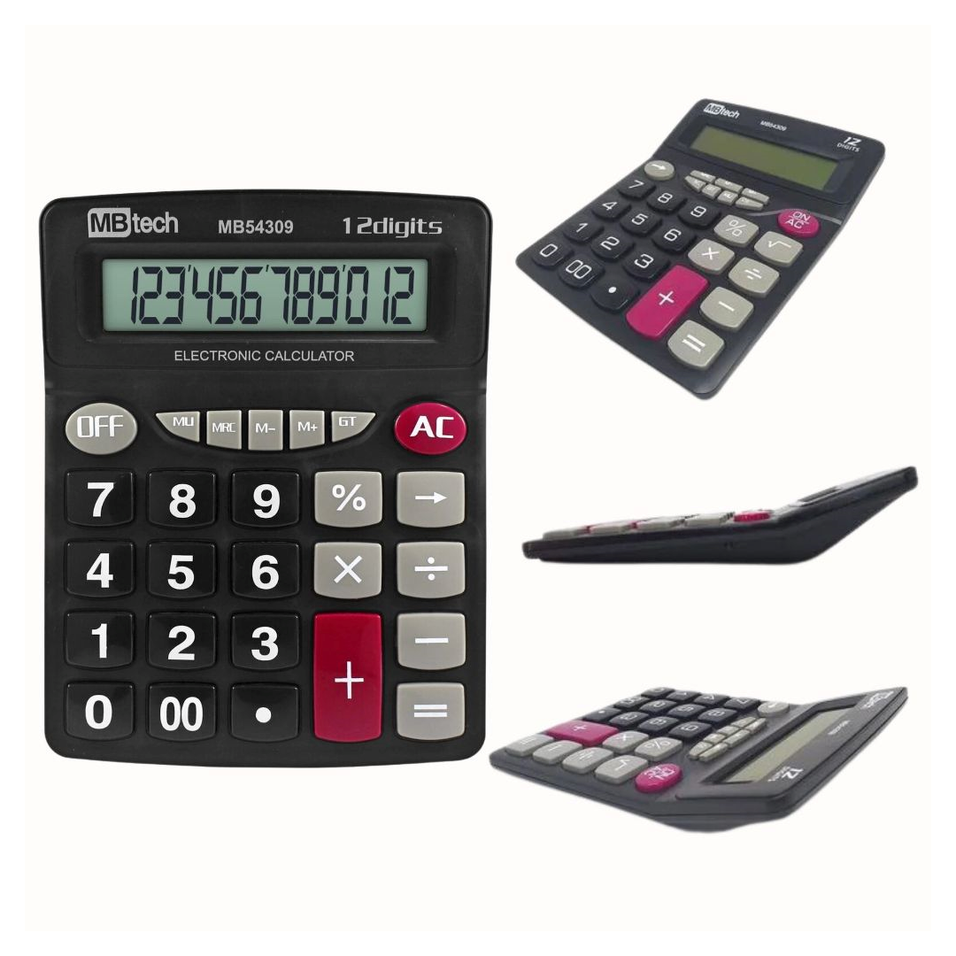 Calculadora Eletrônica Grande 12 Dígitos em São Luís MA - Mundo Nerd SLZ | Um arsenal em acessórios!