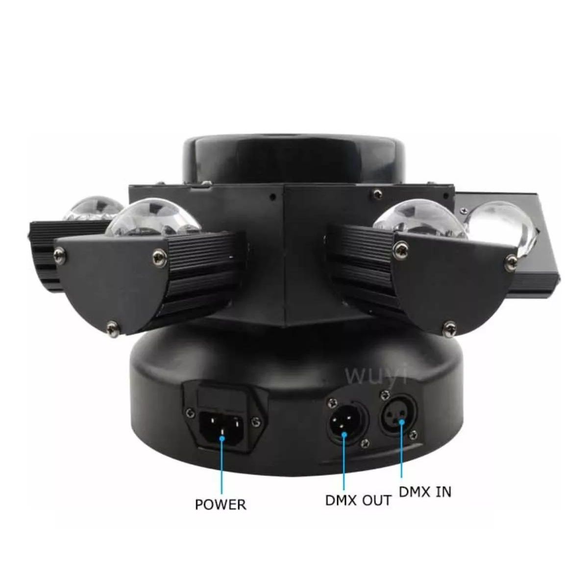 Moving Head Light 10 Leds 6 eyes braços Rgb 150w Iluminação Dj Festa ...