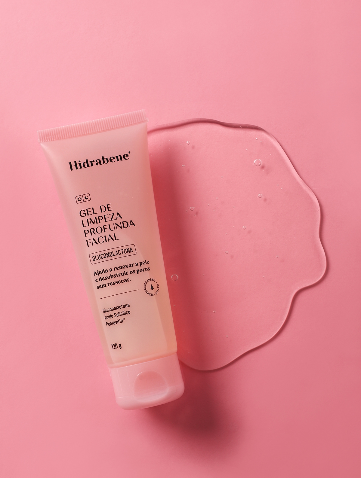 Gel De Limpeza Profunda Facial Com Gluconolactona 120ml Hidrabene