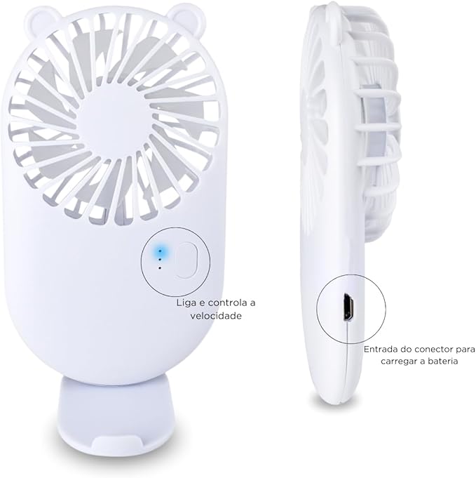 Mini Ventilador Portátil Recarregável - Beleza Unika