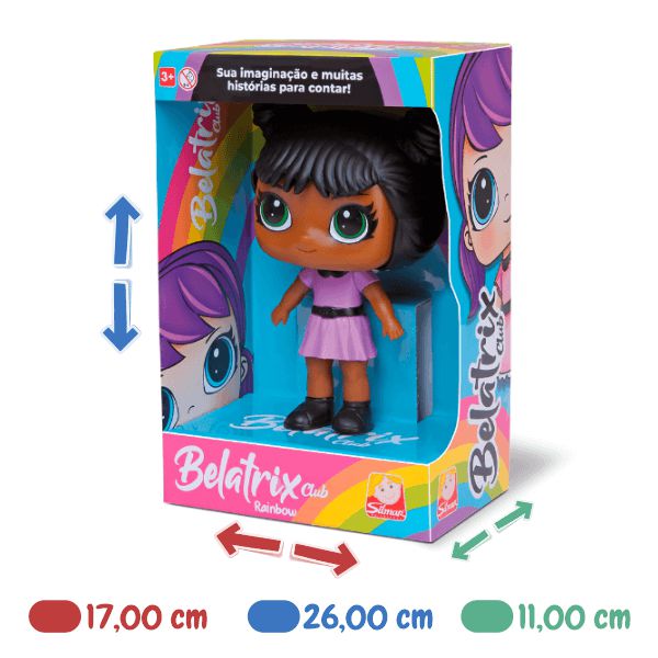 Boneca Belatrix Negra Cabelo Coque Preto Silmar - Up Brinquedos