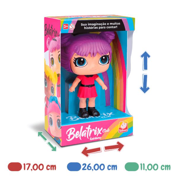Boneca Belatrix Cabelo Coque Lilás Silmar - Up Brinquedos