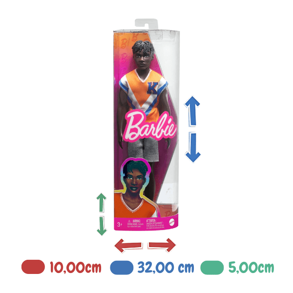 Boneco Barbie Fashionista Ken Negro Mattel - Up Brinquedos