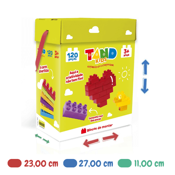 Tand Kids Baú 120 Peças Toyster - Up Brinquedos