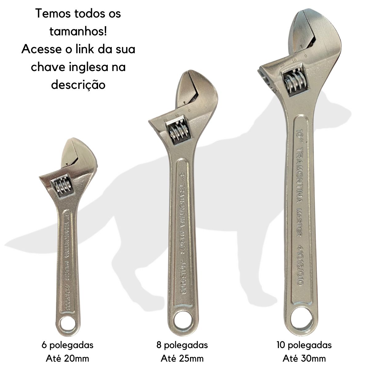 Chave Inglesa Ajustável Tramontina 8 Polegadas - Super Depo