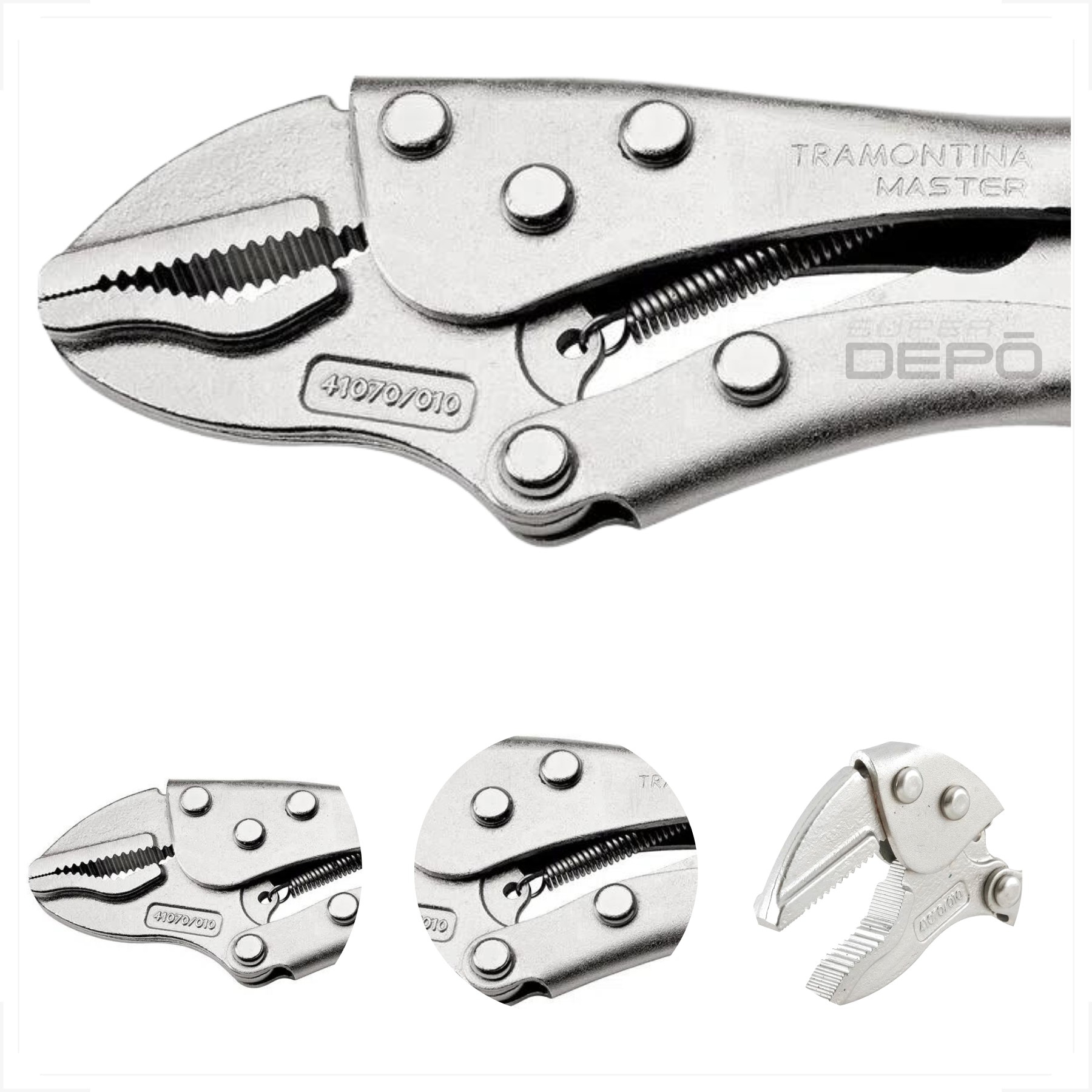 Kit Ferramenta Alicate de pressão Triangular 10" Tramontina - Super Depo