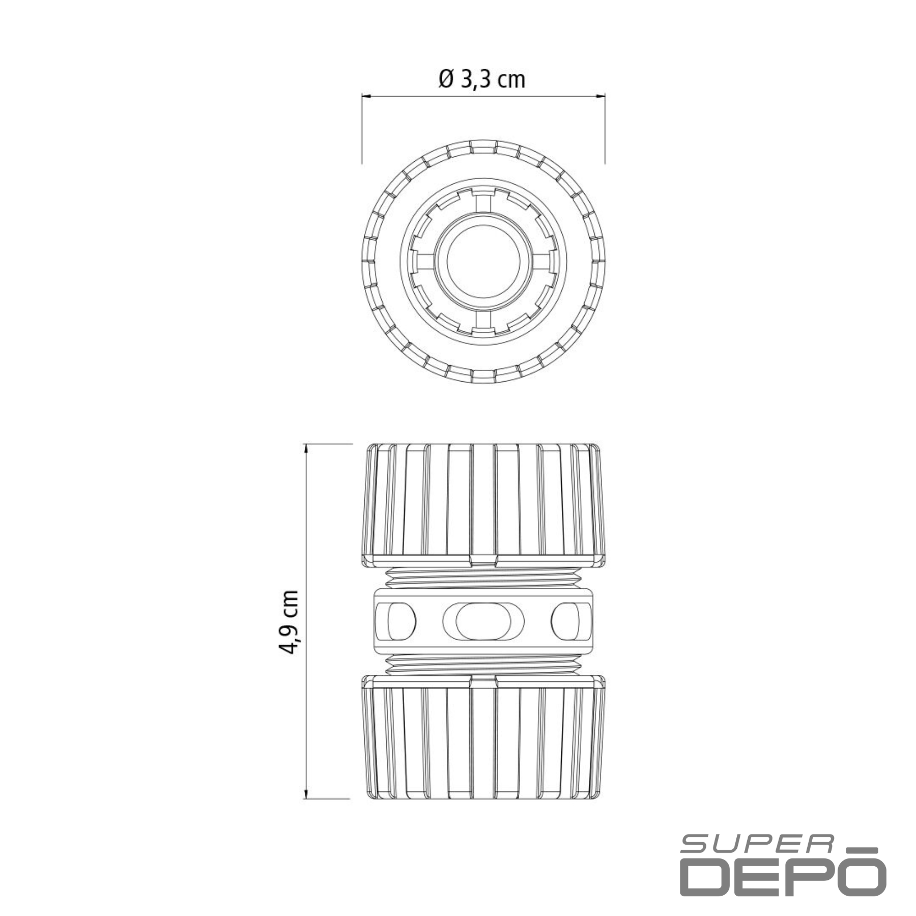 Kit Emenda Ligação Reparadora 3 Peças Extensor Mangueira - Super Depo