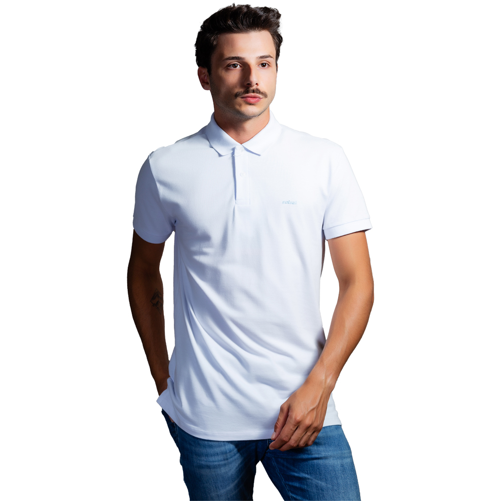 Camisa Polo Colcci Brasil Branco Masculino - Attemporal Boutique