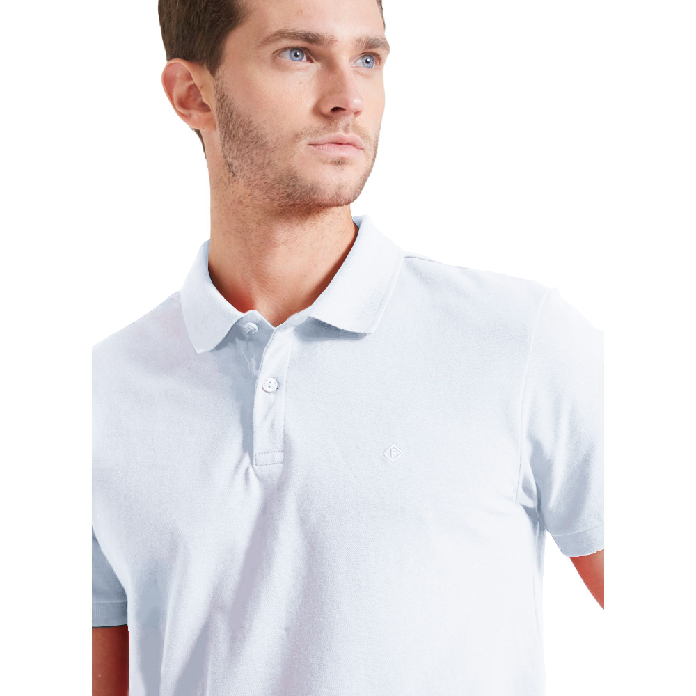 Camisa Polo Forum Basic Logo V23 Branco Masculino - Attemporal Boutique