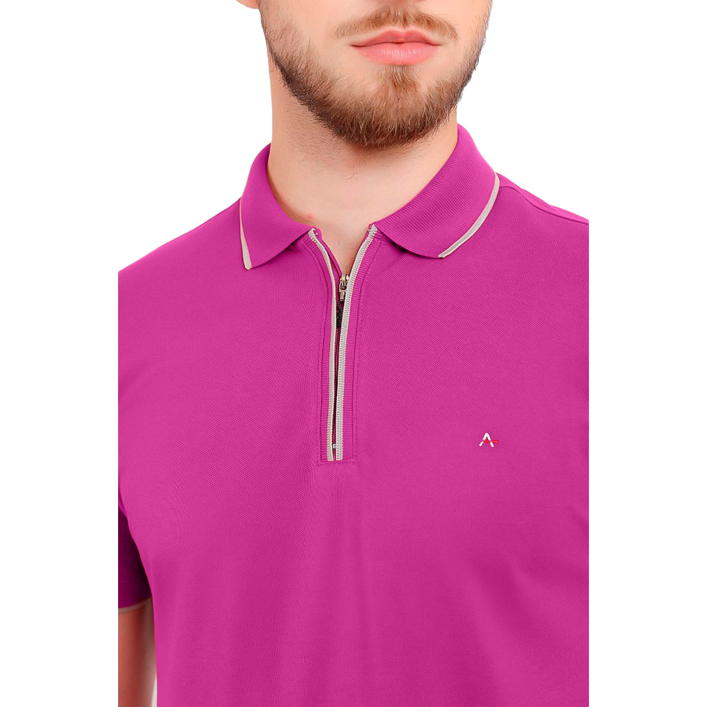 Camisa Polo Aramis Move Zip IN24 Rosa Orquídea Masculino - Attemporal ...