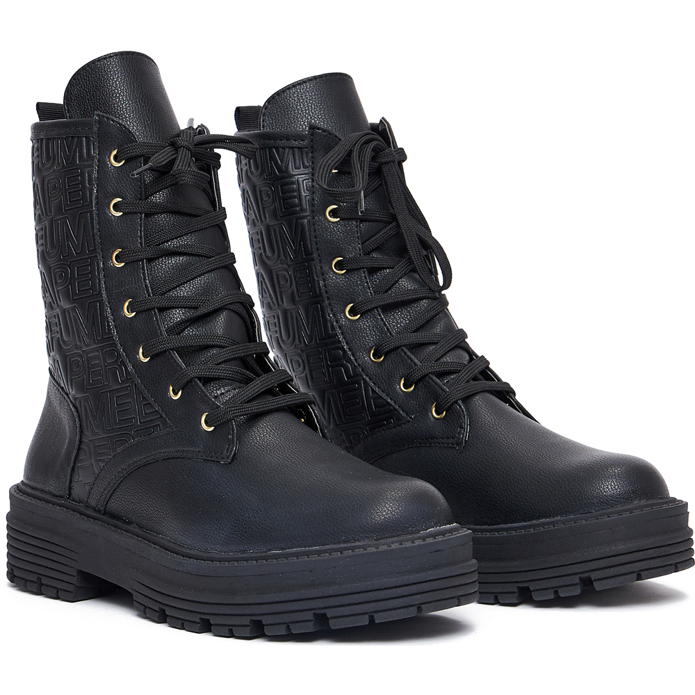 Bota Easy Lança Perfume Monograma In24 Preto Feminino - Attemporal Boutique