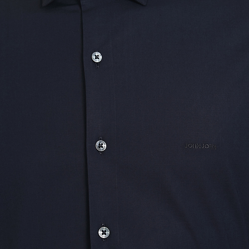 Camisa Slim John John In24 Marinho Masculino - Attemporal Boutique