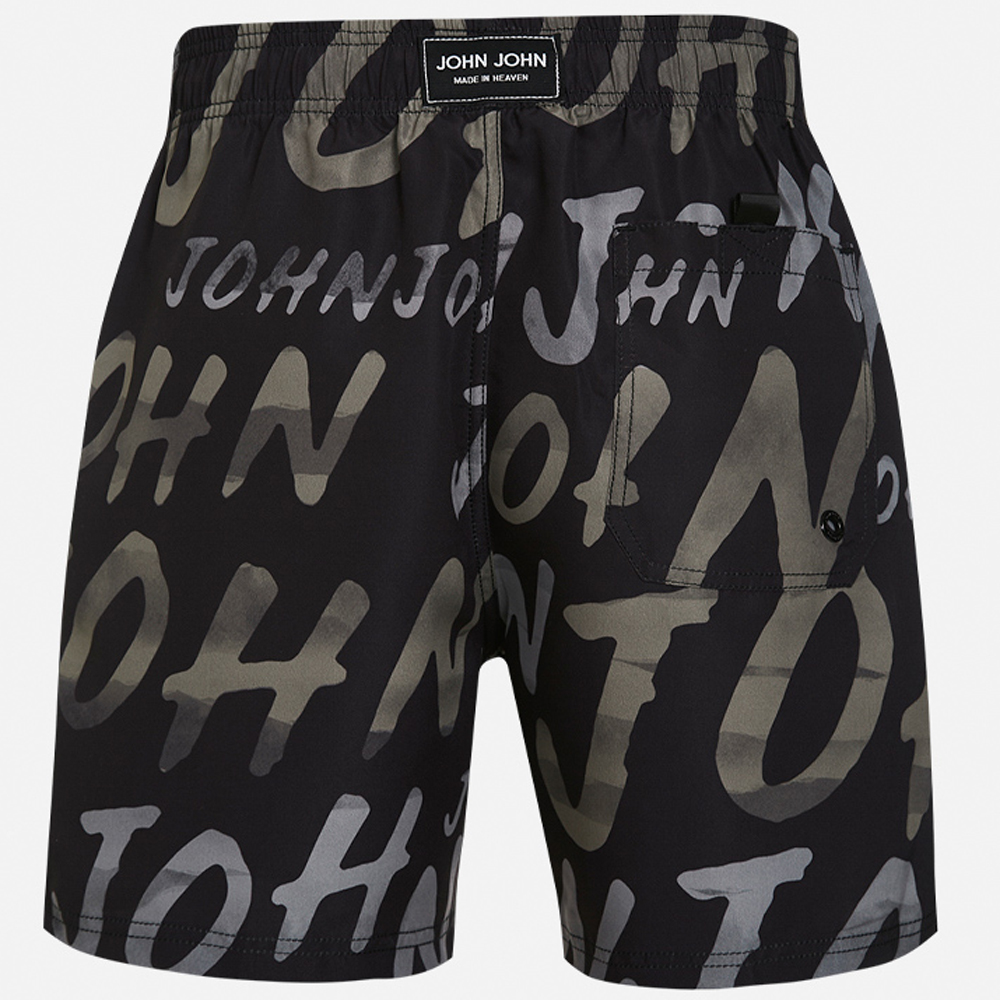 Short John John Full Blured Ve25 Preto Masculino - Attemporal Boutique