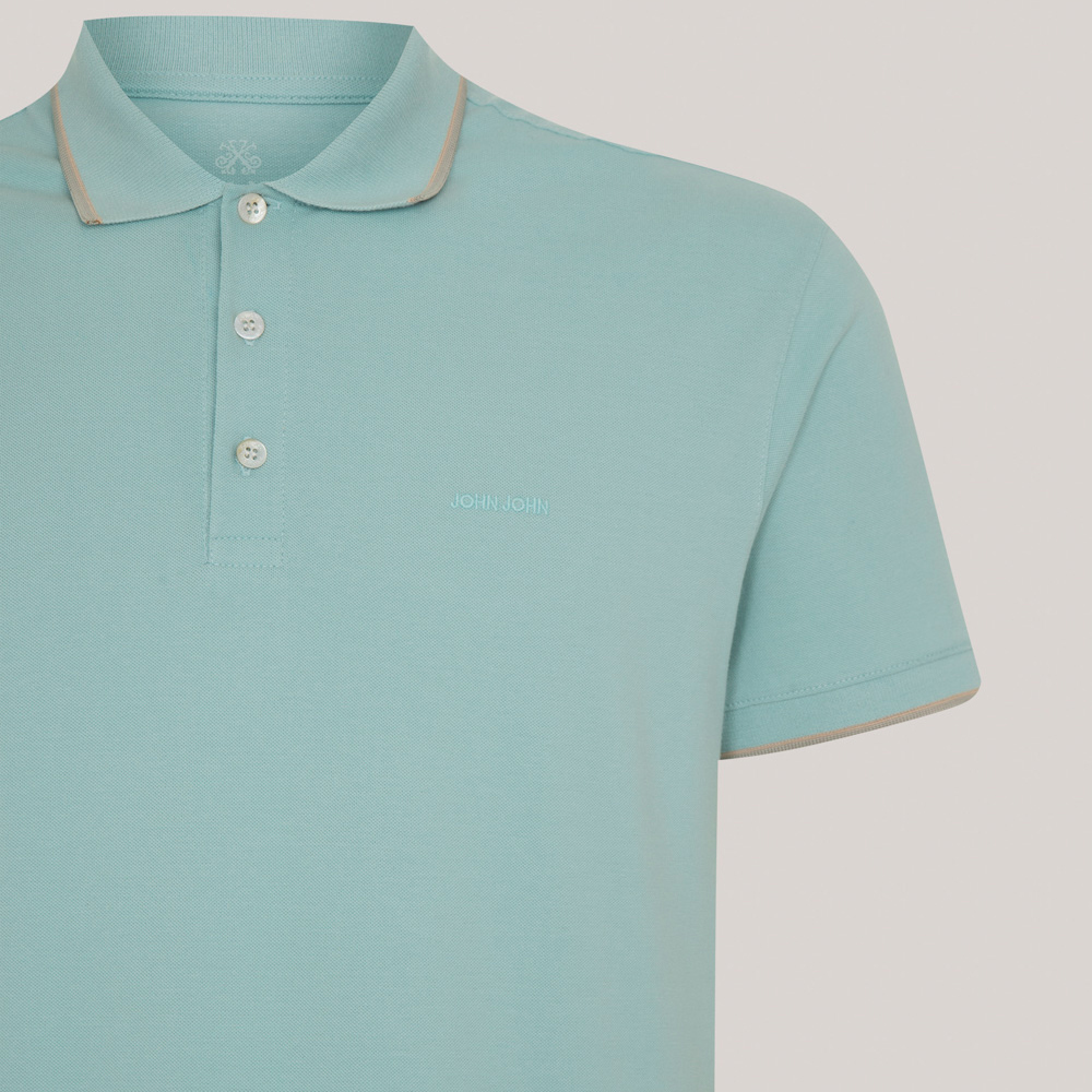 Camisa Polo John John Regular 2 Lines Ve26 Azul Masculino - Attemporal ...