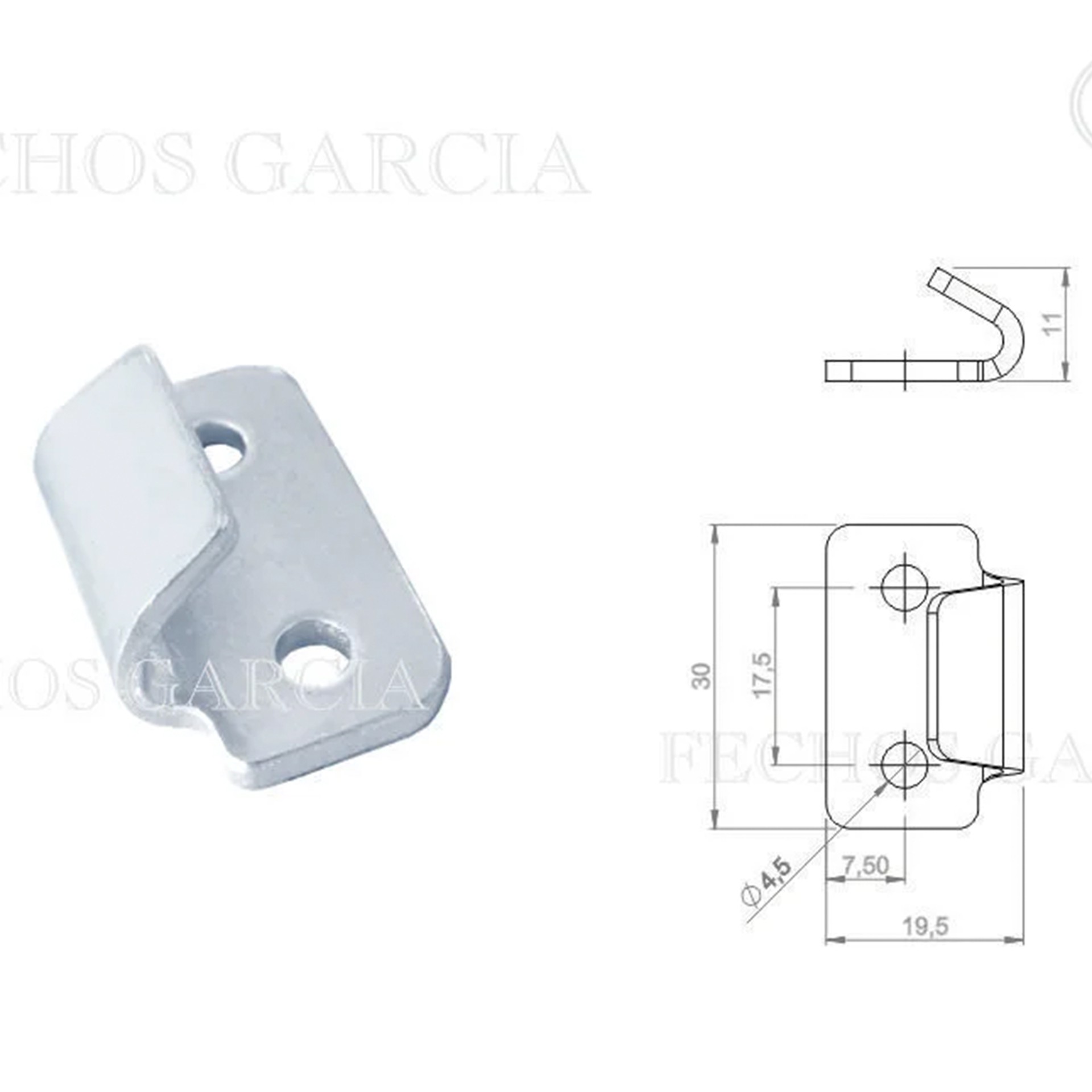 Fecho Rápido FB3/E2 Zincado Branco - Ferragens Garcia