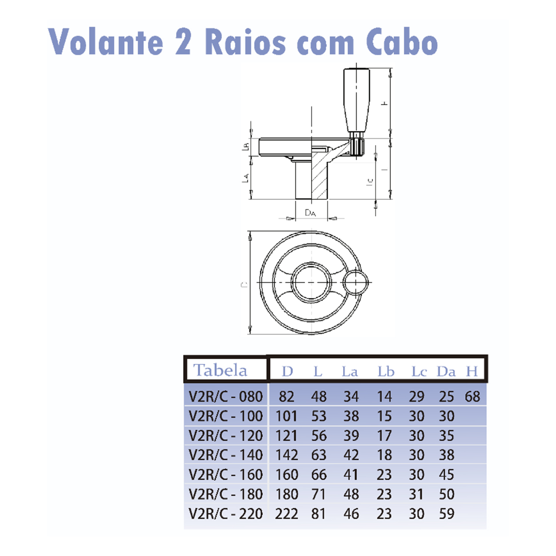 Volante V2r C/ Cabo - Ferragens Garcia