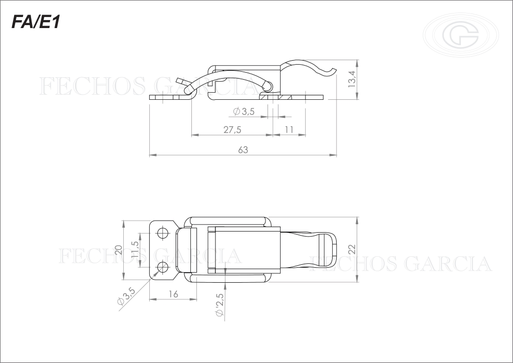 Fecho Rápido FA/E1 Inox - Ferragens Garcia