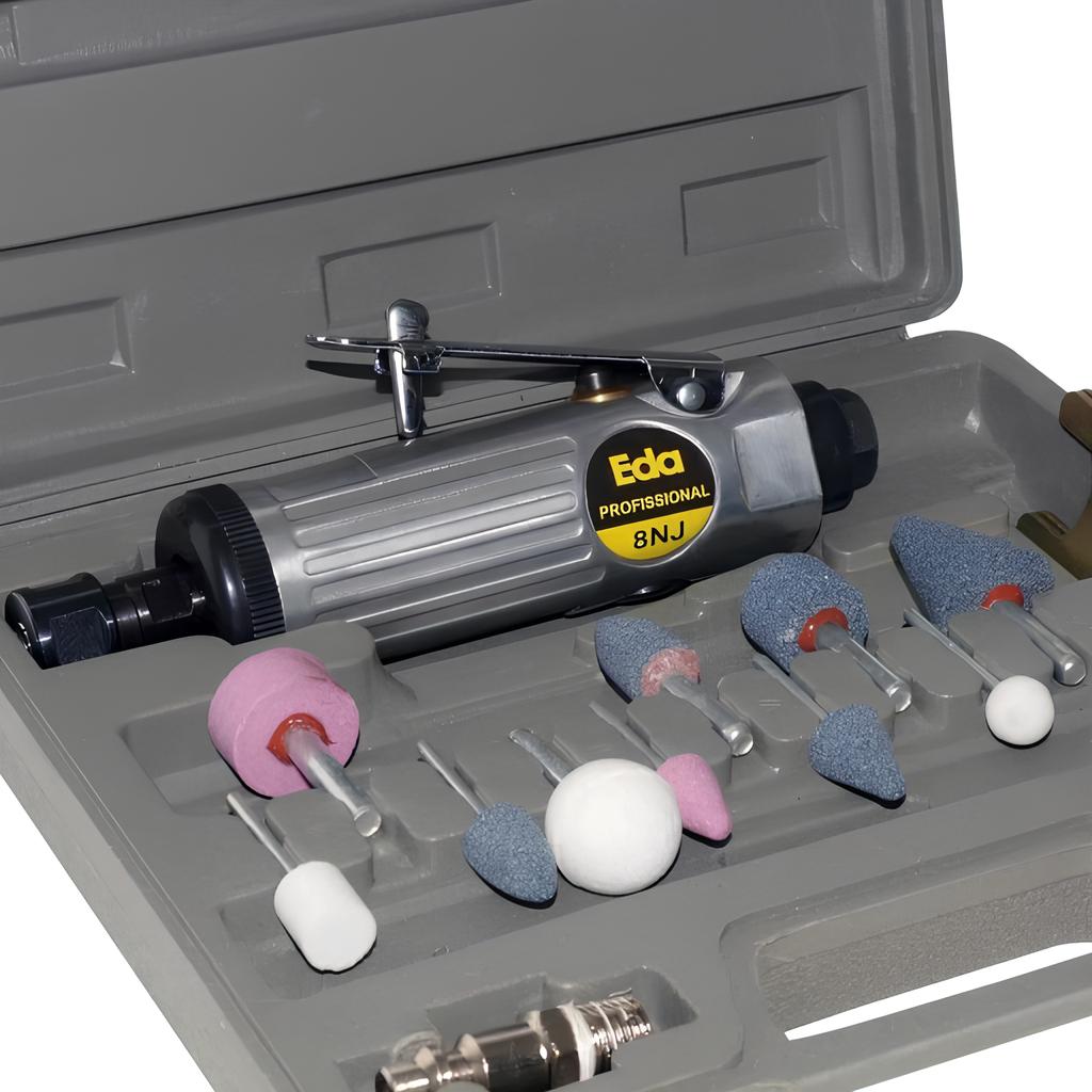 Mini Retífica Pneumática 8NJ EDA Com Acessórios - Ferragens Garcia