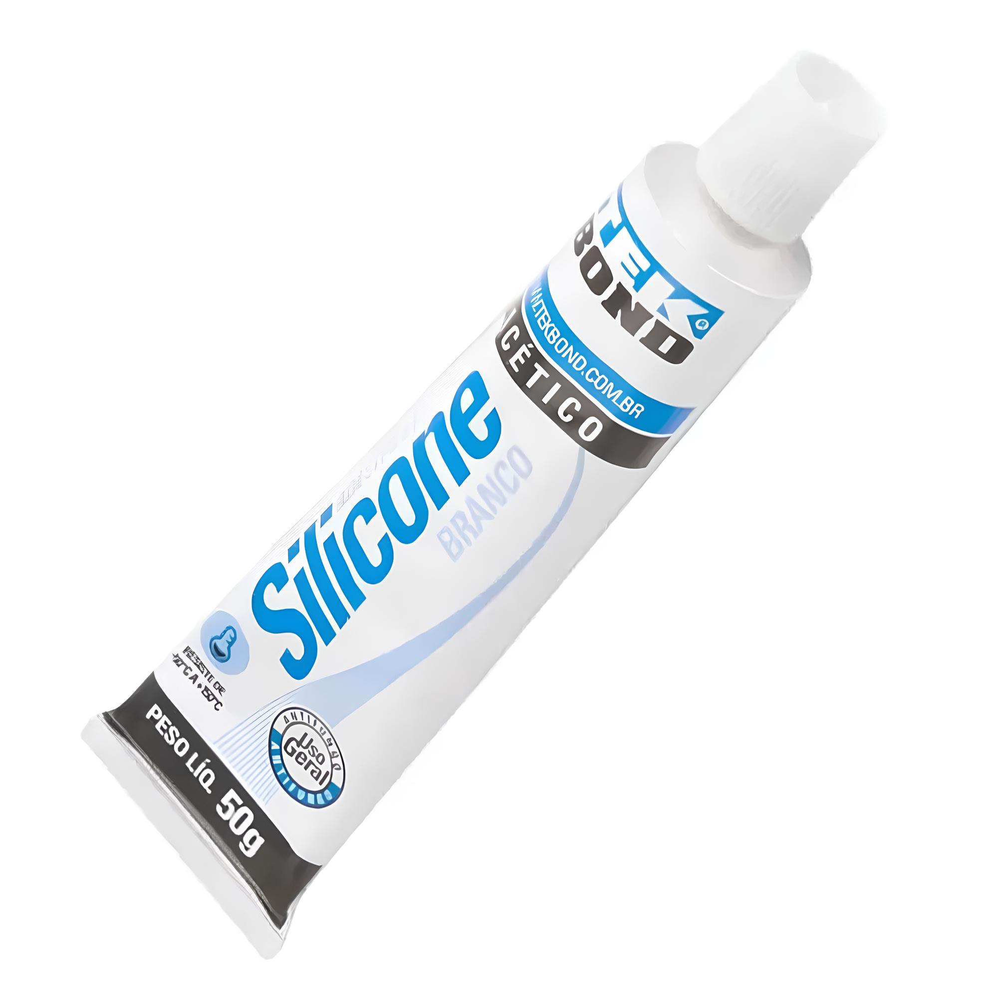 Silicone Acético Branco Tekbond 50g Vedação Resistente E Durável ...