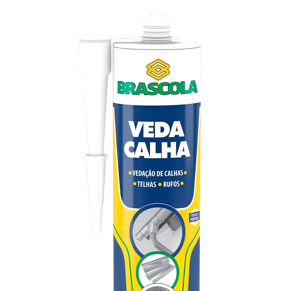 Cola Veda Calha Transparente 280g Brascola Impermeabilização Eficaz ...