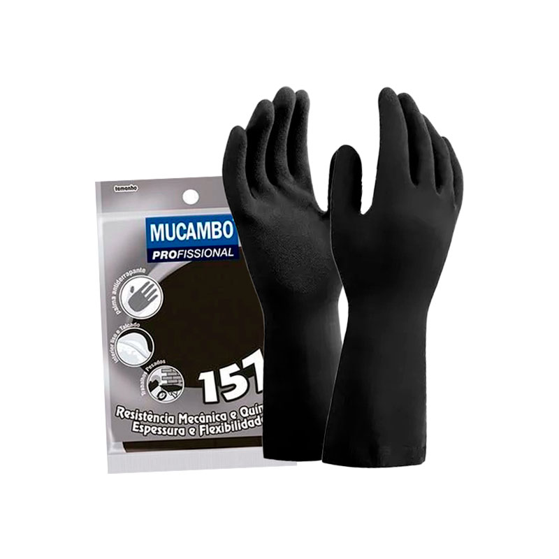 LUVA MUCAMBO P/ PEDREIRO PRETA XXG 157T - Ferragens Garcia