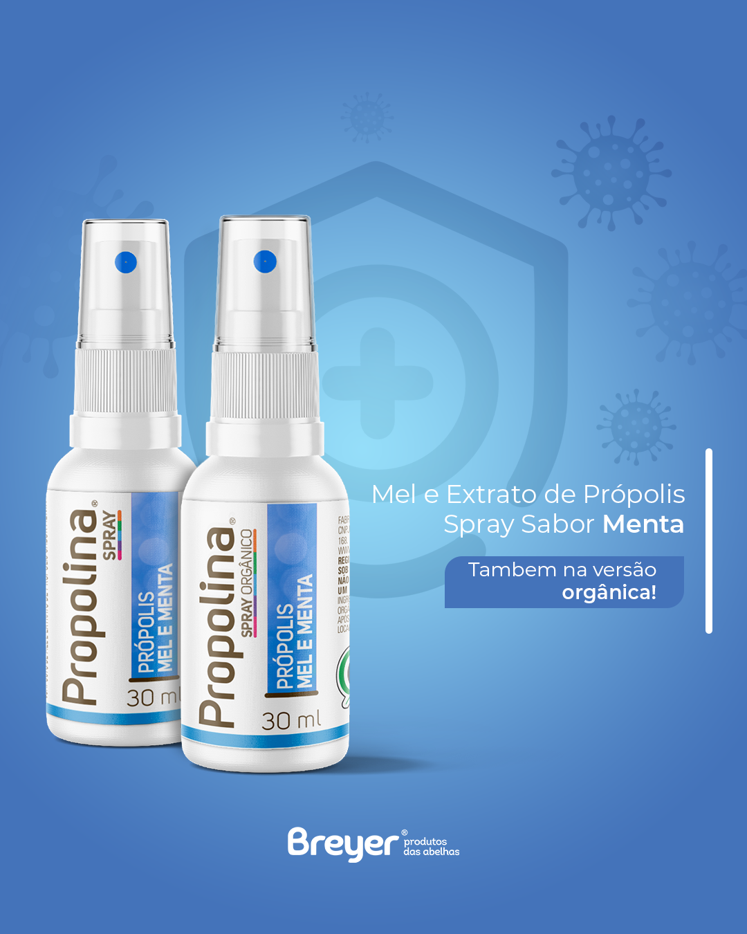 PROPOLINA SPRAY - MEL E PRÓPOLIS SABOR MENTA - 30ML - BreyerShop
