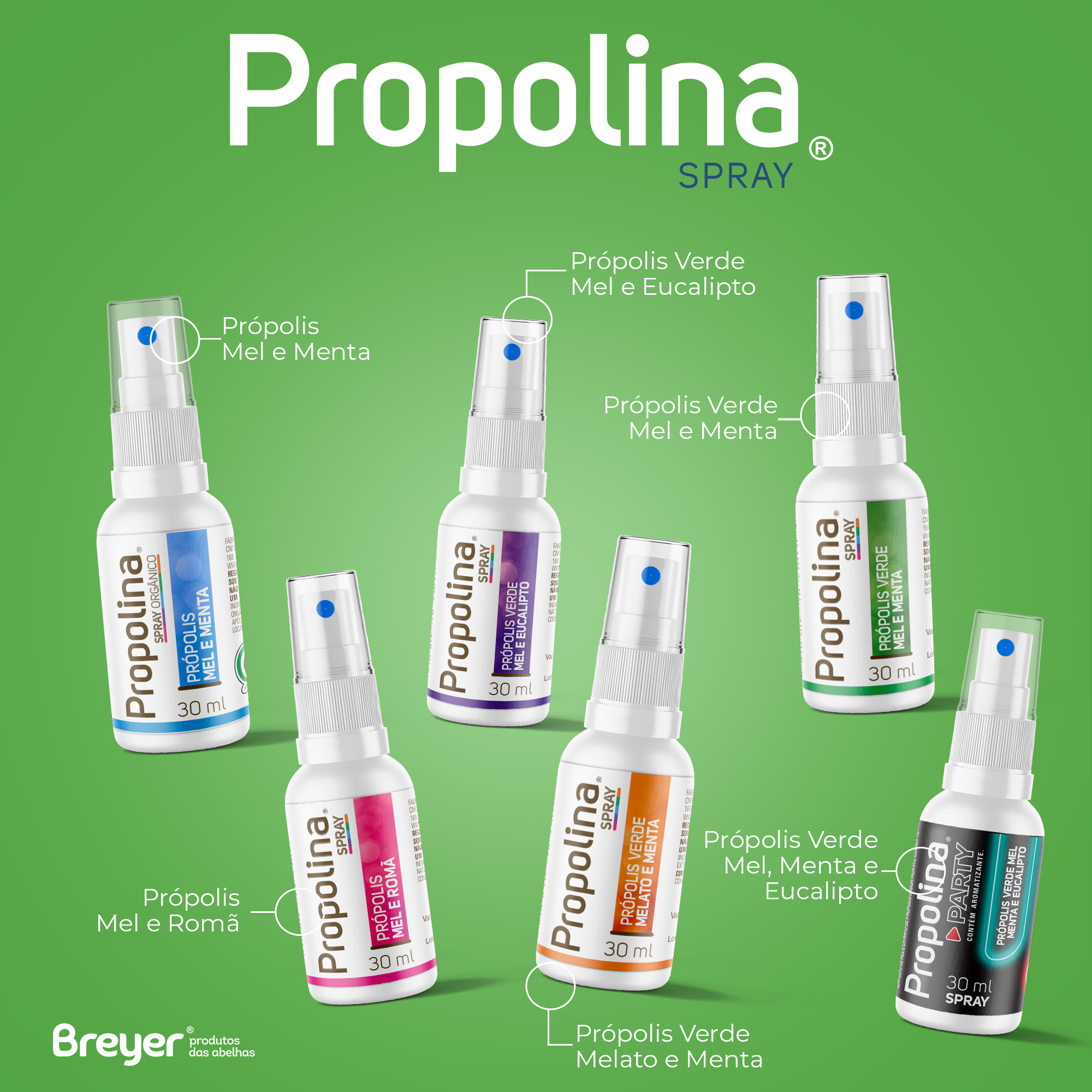 KIT 3 SPRAYS PROPOLINA - BreyerShop