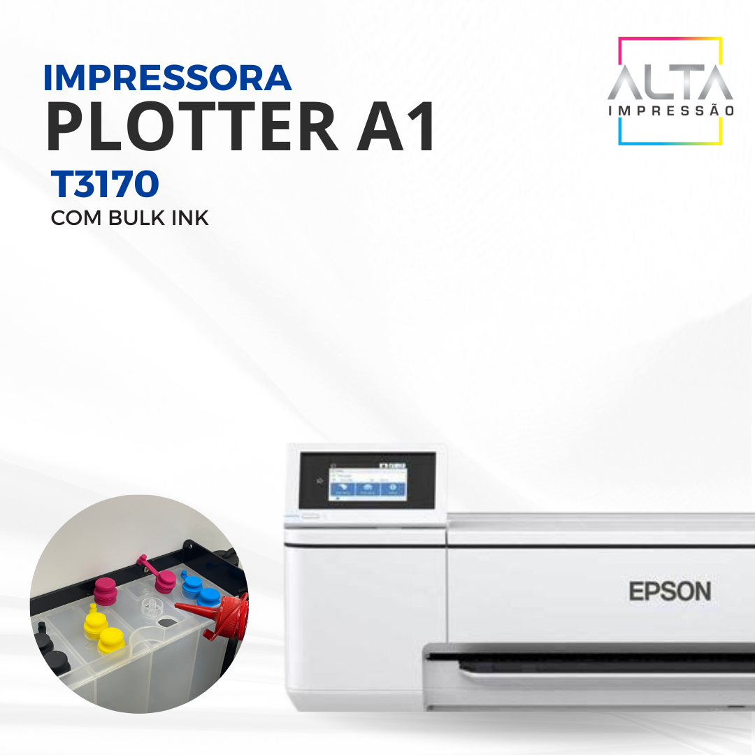 Plotter T3170 SureColor A1 com Bulk ink - Alta Impressão - Impressoras ...