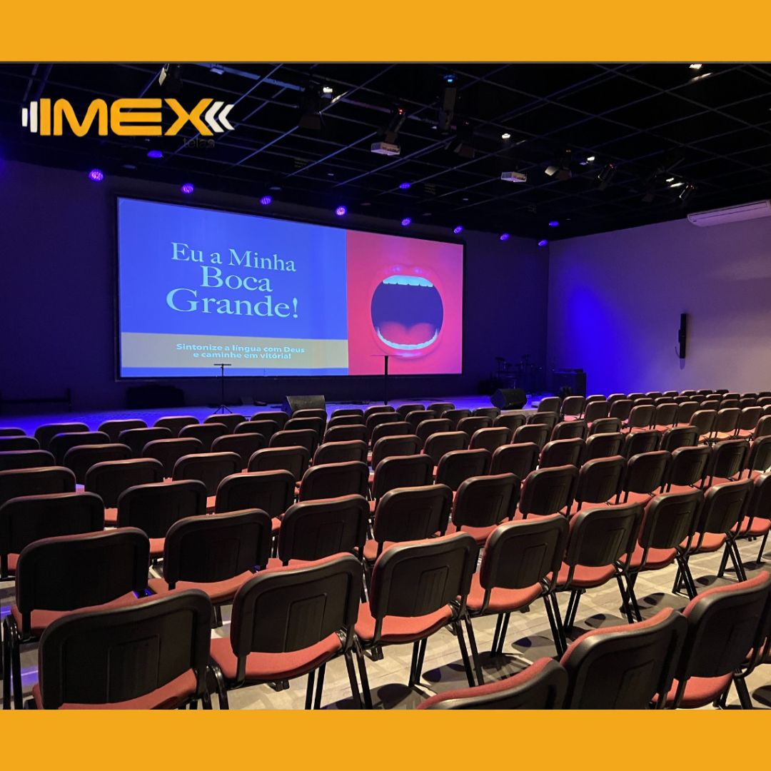 Tela De Projeção 250 Polegadas 16:9 ( 5,53m x 3,11m ) Ilhós - IMEX TELAS