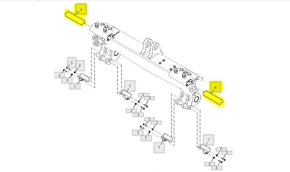 Tira bronze deslocamento lamina Motoniveladora John Deere 620G 622G ...
