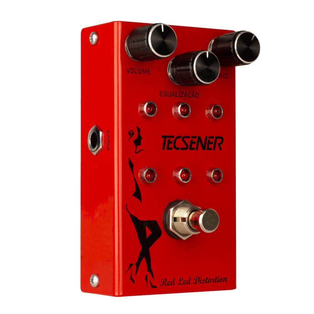 Pedal Red Led Distortion - Tecsener Áudio - Pedais Handmade
