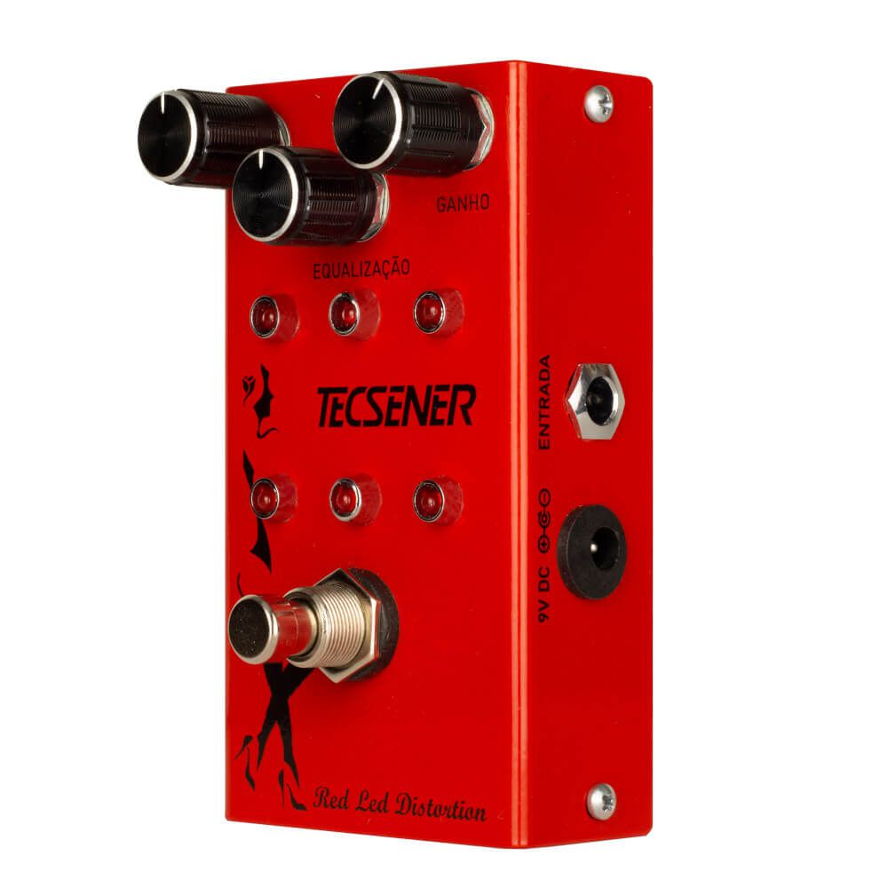 Pedal Red Led Distortion - Tecsener Áudio - Pedais Handmade