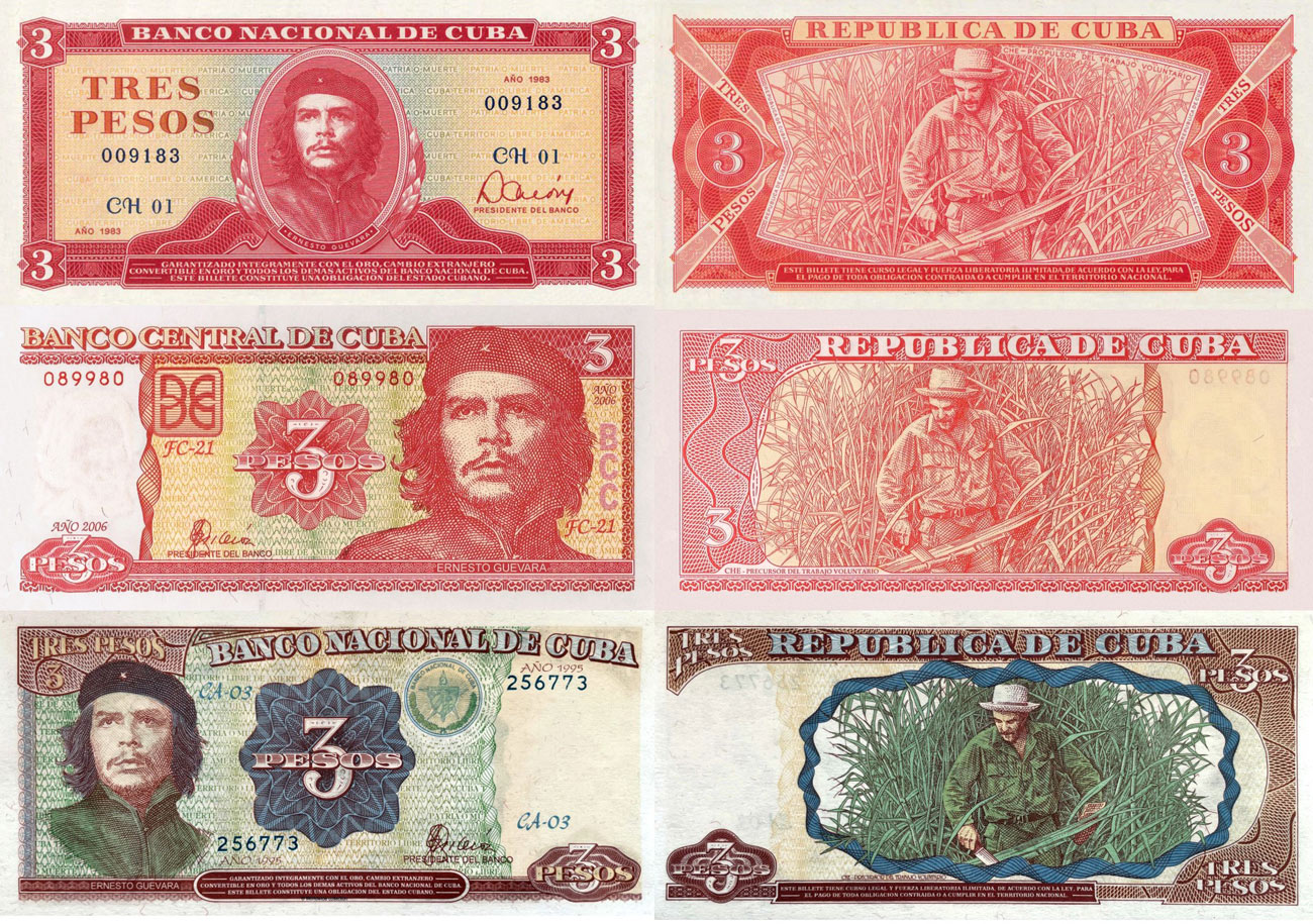 Série de cédulas de Cuba - Série Che Guevara, série 1949 a 1958, série ...