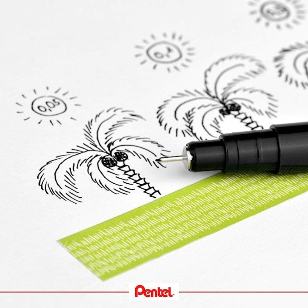 Kit Canetas Nanquim - Pentel - POINTLINER com 05 pontas. - Duck Paper ...