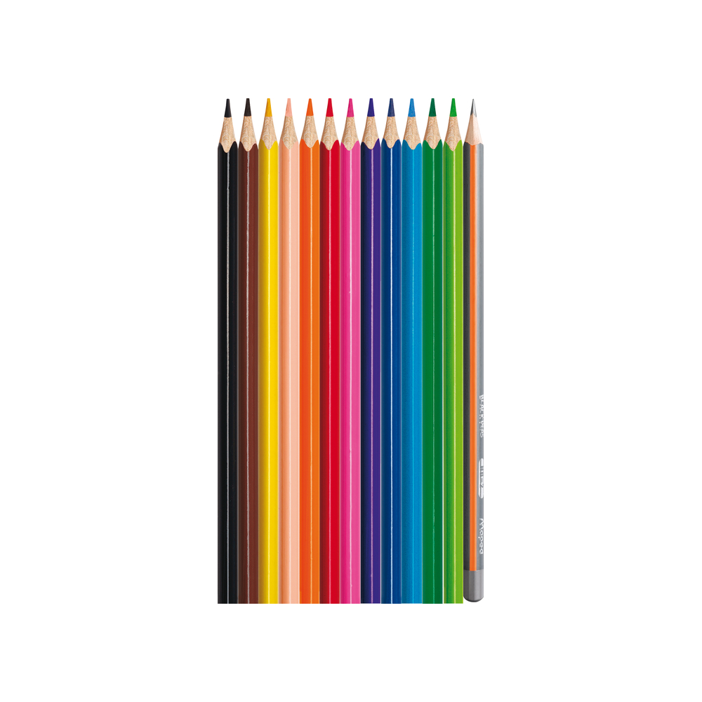 Lápis de Cor - Maped - Color Peps 12 Cores + Lápis HB2 - Duck Paper ...