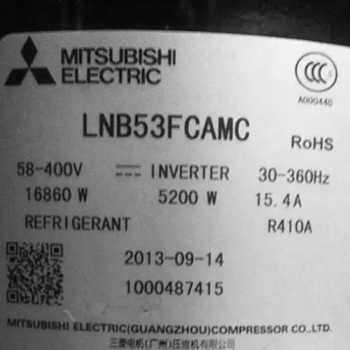 Compressor LNB53FCAMC 58-400V 30-360Hz R410a GMV5 Gree - Ponto ...