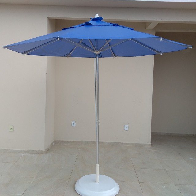 Redondo 2,40m - Alumínio - Azul - Comprar Ombrelones em Tubarão Branco ...