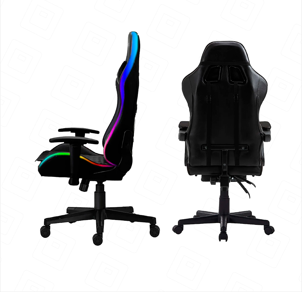 Cadeira Gamer RGB Fox Racer Iluminação LED - Preta l Sanbox - Sanbox