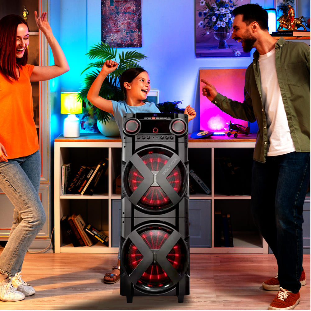 Caixa de Som Amplificada Polyvox XT-2000T Bluetooth, 2000W - Sanbox