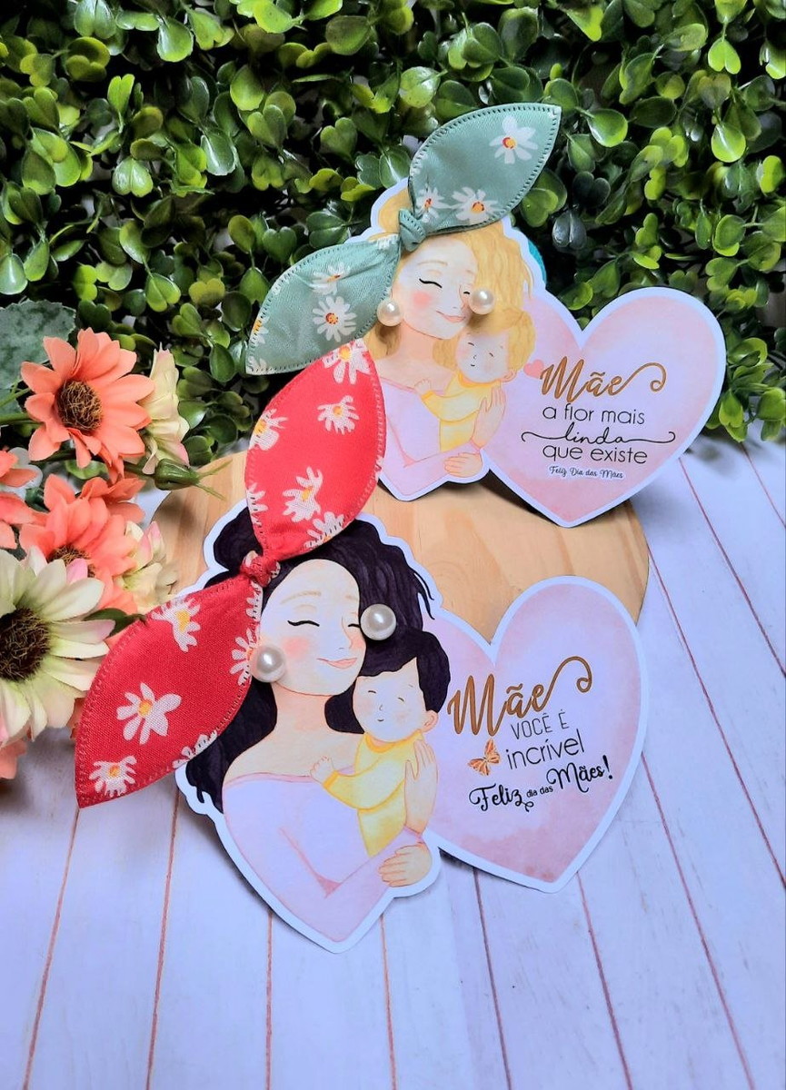 Card com Brinco e Xuxinha Dia das Mães Personalizado - Ateliê Foloni